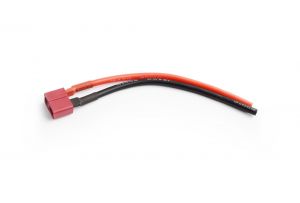 Female Deans plug with 10cm 14AWG silicone wire