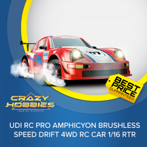 UDI RC PRO AMPHICYON BRUSHLESS SPEED DRIFT 4WD RC CAR 1/16 RTR *IN STOCK*
